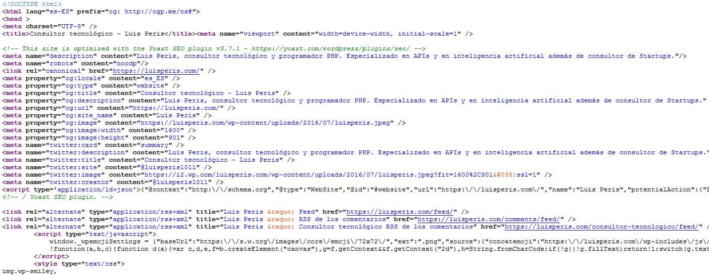 html next - Luis Peris